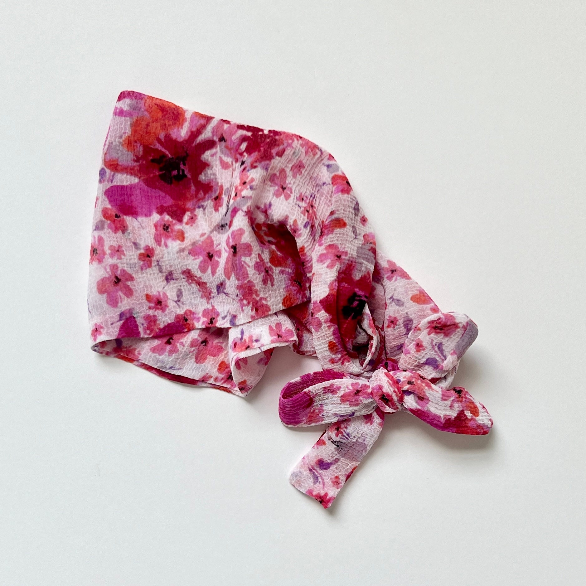 Pink Floral Hair Covering - Etsy