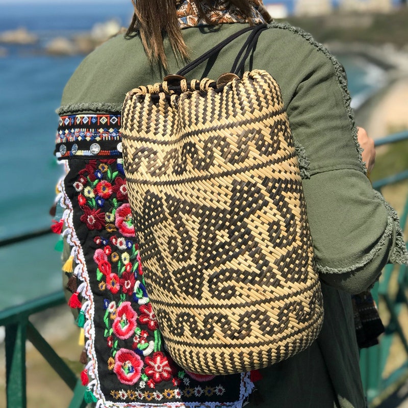 Rattan Backpack - Etsy