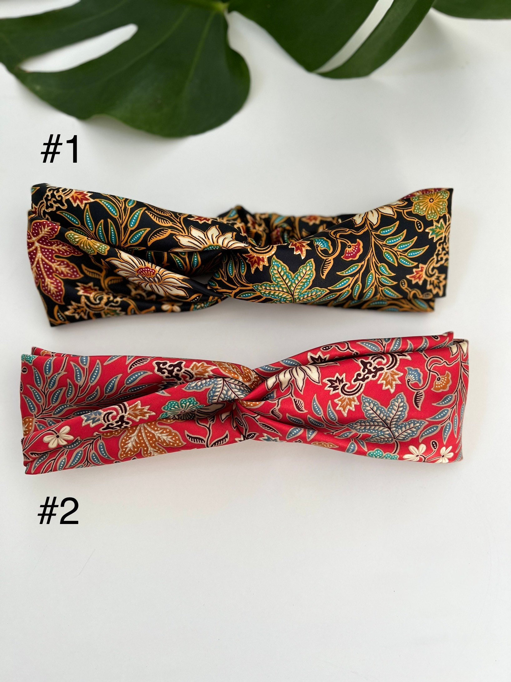 Headband, Hair Band, Turban, Indonesian Silk, Colourful, Knot Twist ...