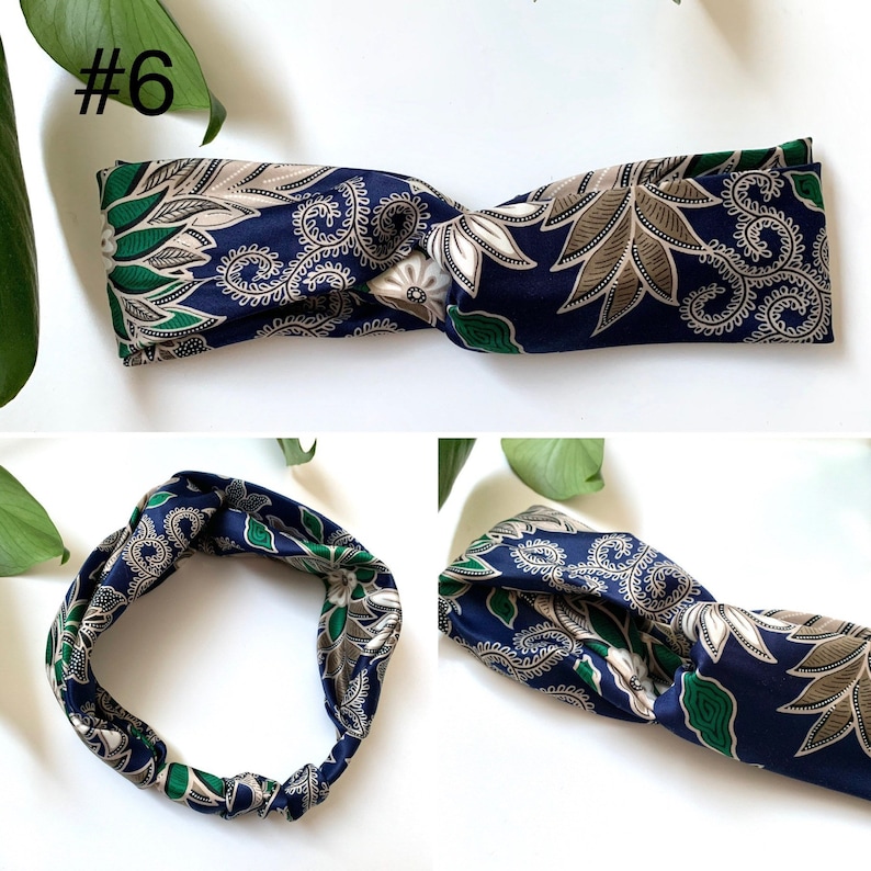Headband, Hair Band, Turban, Indonesian Silk, Colourful, Knot Twist ...