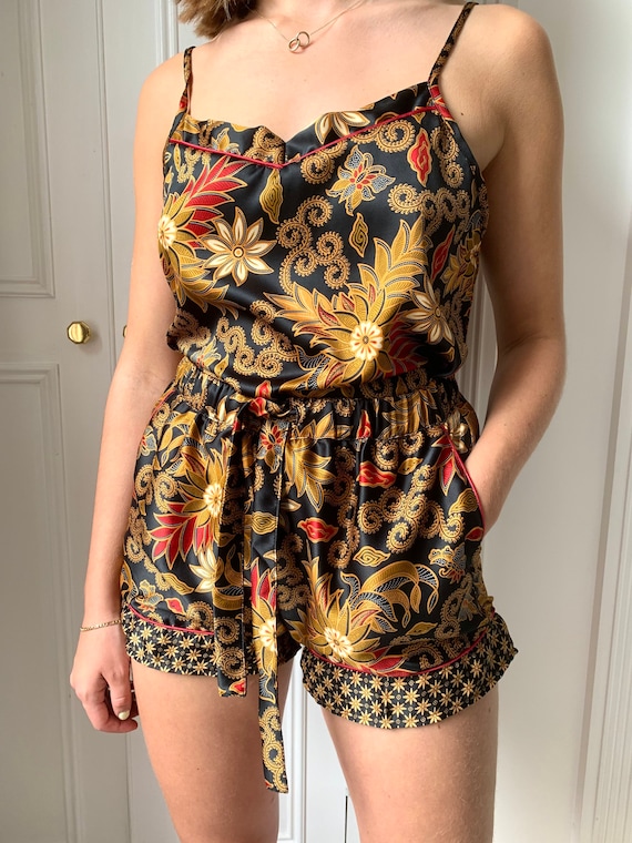 Black Silk Pyjama Set Silk Blend Pyjamas Silk Nightwear - Etsy