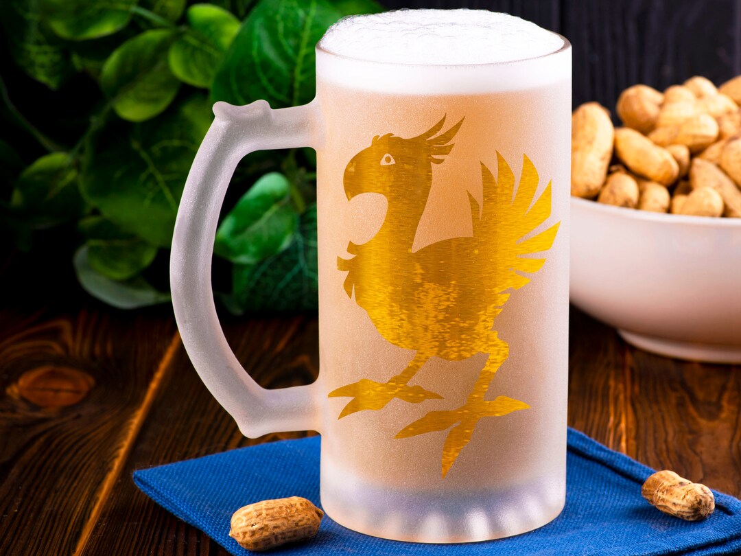Final Fantasy Chocobo Personalized Beer Glass Mug Sandblasted - Etsy