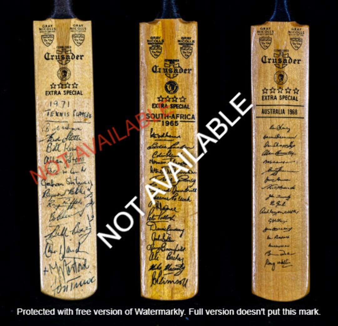 Cricket Bat Autograph Vintage Mini Size 1971 and One With - Etsy