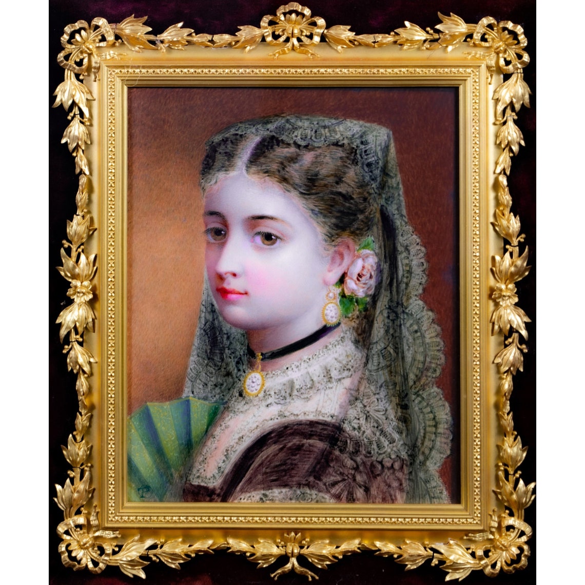 Antique 19th Century Watercolour of a Young Spanish Princess - Etsy UK