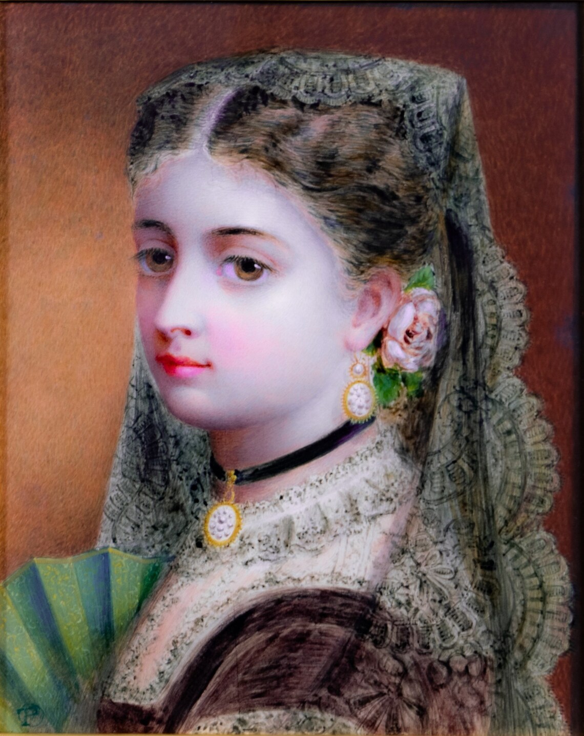 Antique 19th Century Watercolour of a Young Spanish Princess - Etsy UK