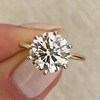 Antique Cathedral Set Engagement Ring, 3 CT Bezel Set Round Cut ...