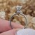 10k/14k Yellow Gold Sunburst Double Halo Moissanite Engagement Ring ...