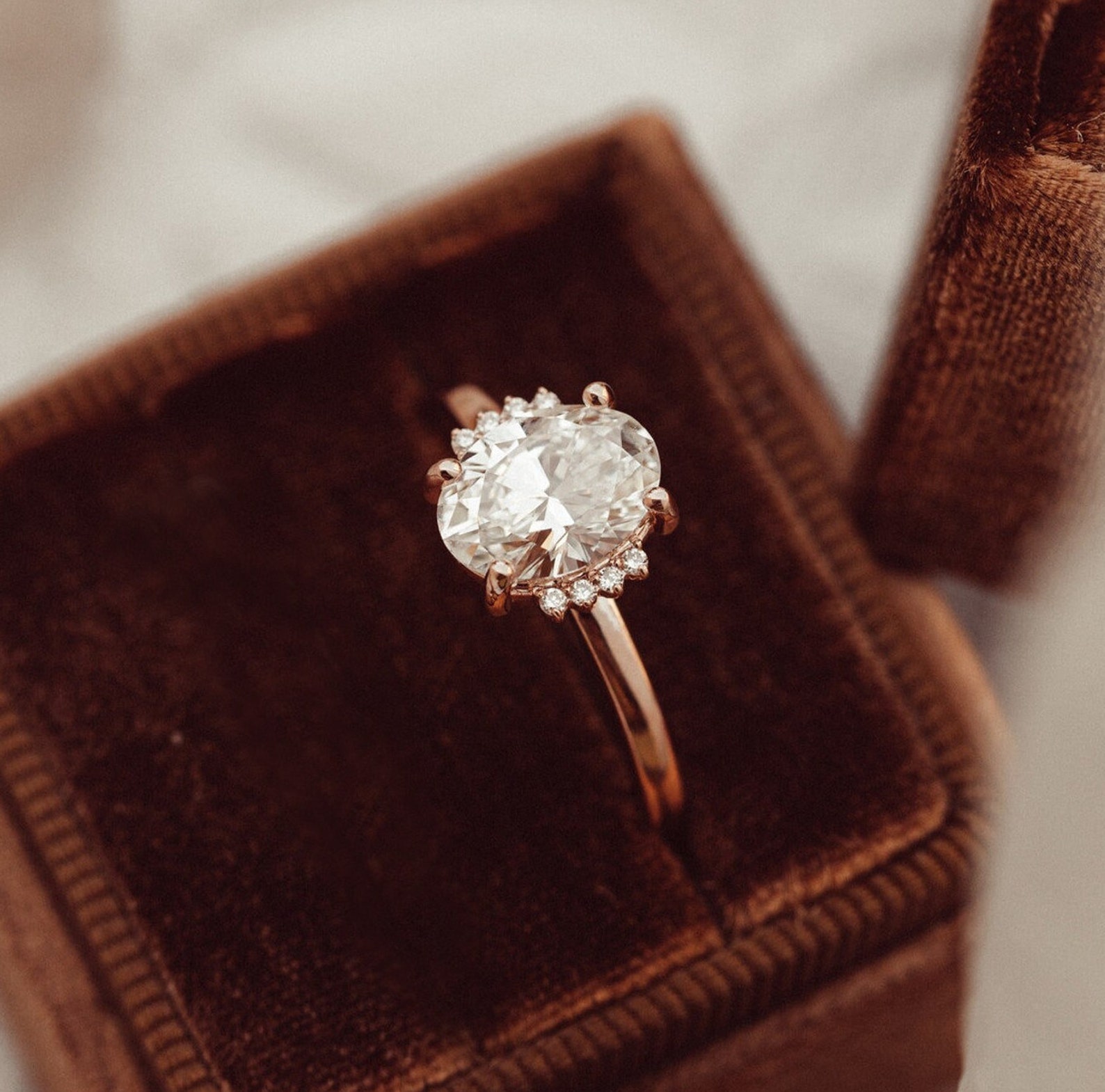 Oval Moissanite Promise Ring 2ct Oval Engagement Moissanite - Etsy