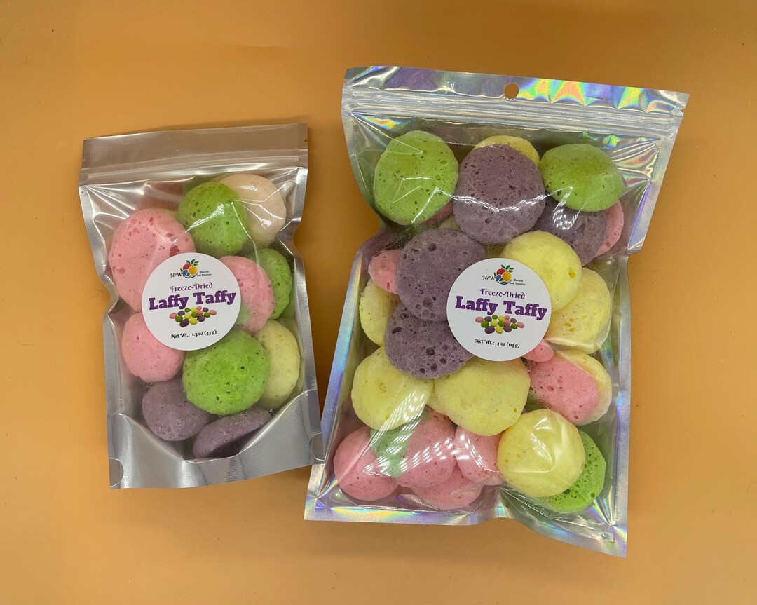 Freeze-dried Laffy Taffy 4 Flavors Mix Crunchy Taffy Puffs - Etsy