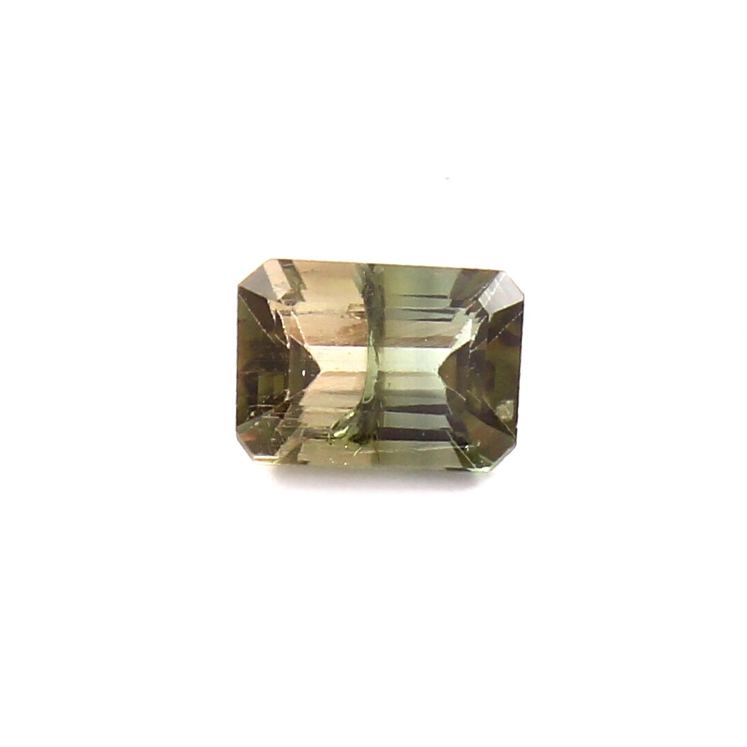 Natural Bicolor Tourmaline 7x5mm Octagon Cut | Two Tone Gemstone for ...