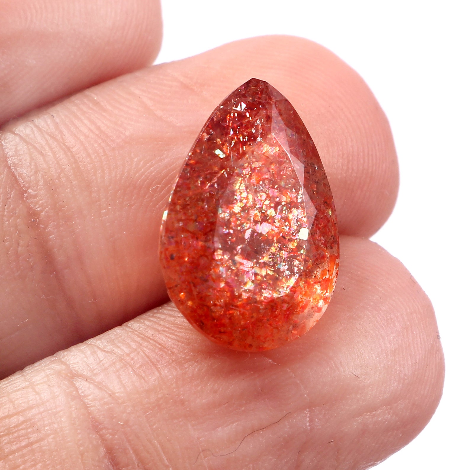 Natural Sunstone Gemstone 13x18 mm Golden Red Sunstone 11.10 | Etsy