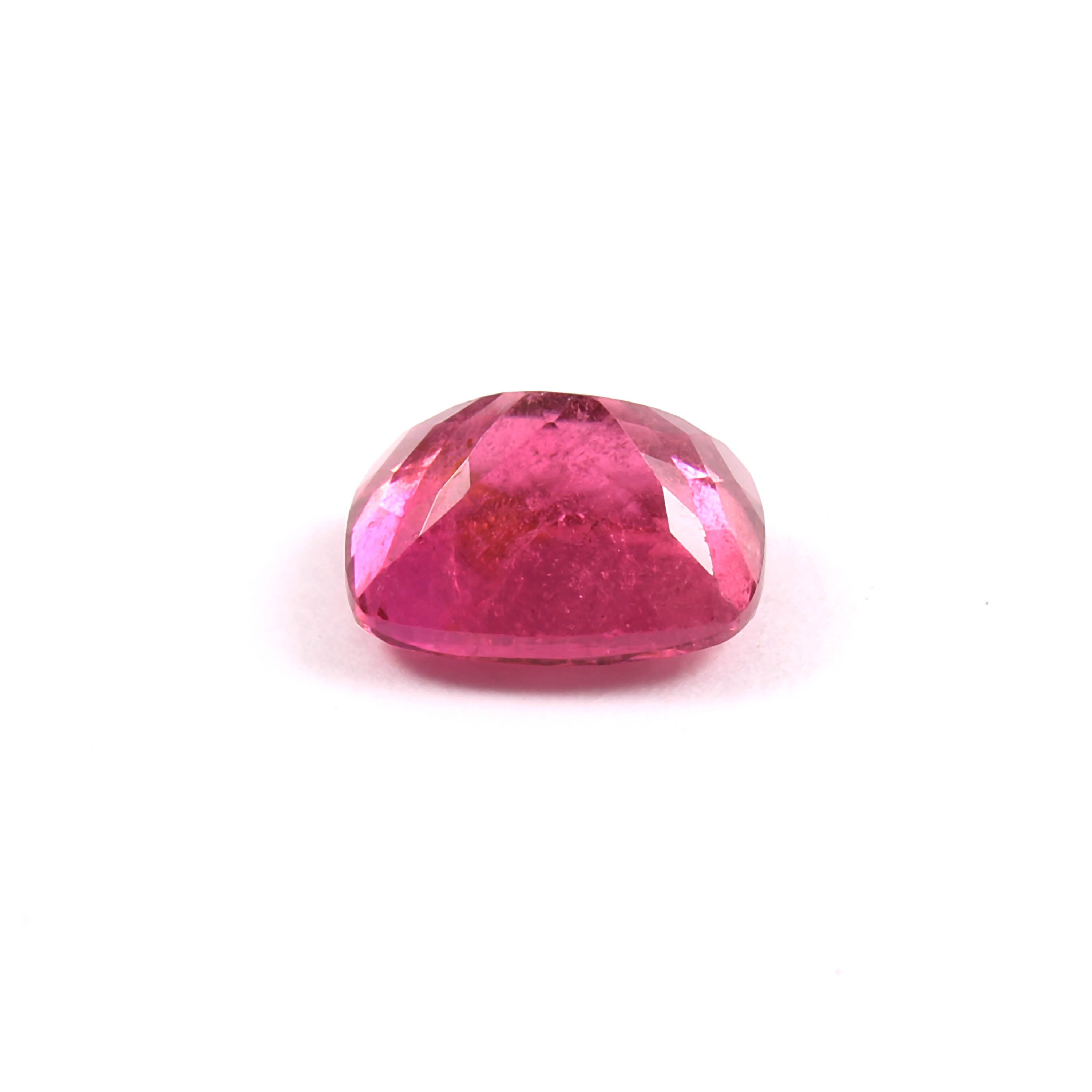 Natural Rubylight Tourmaline Gemstone 2.95 Carat Faceted | Etsy