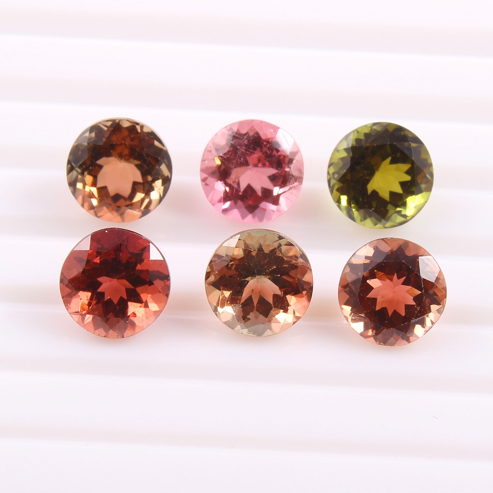 Top Tourmaline Faceted Multi Tourmaline Round Gemstone Natural - Etsy UK