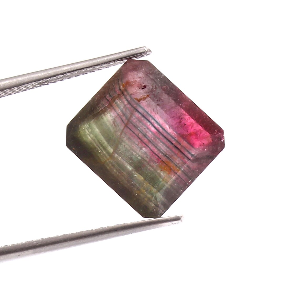Natural Watermelon Tourmaline Stone, 7.30cts Vibrant Octagon Cut - Etsy