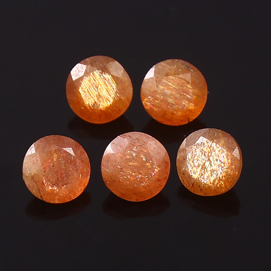 Gold Schiller Natural Oregon Sunstone 6x6mm Beautiful Gemstone-for ...