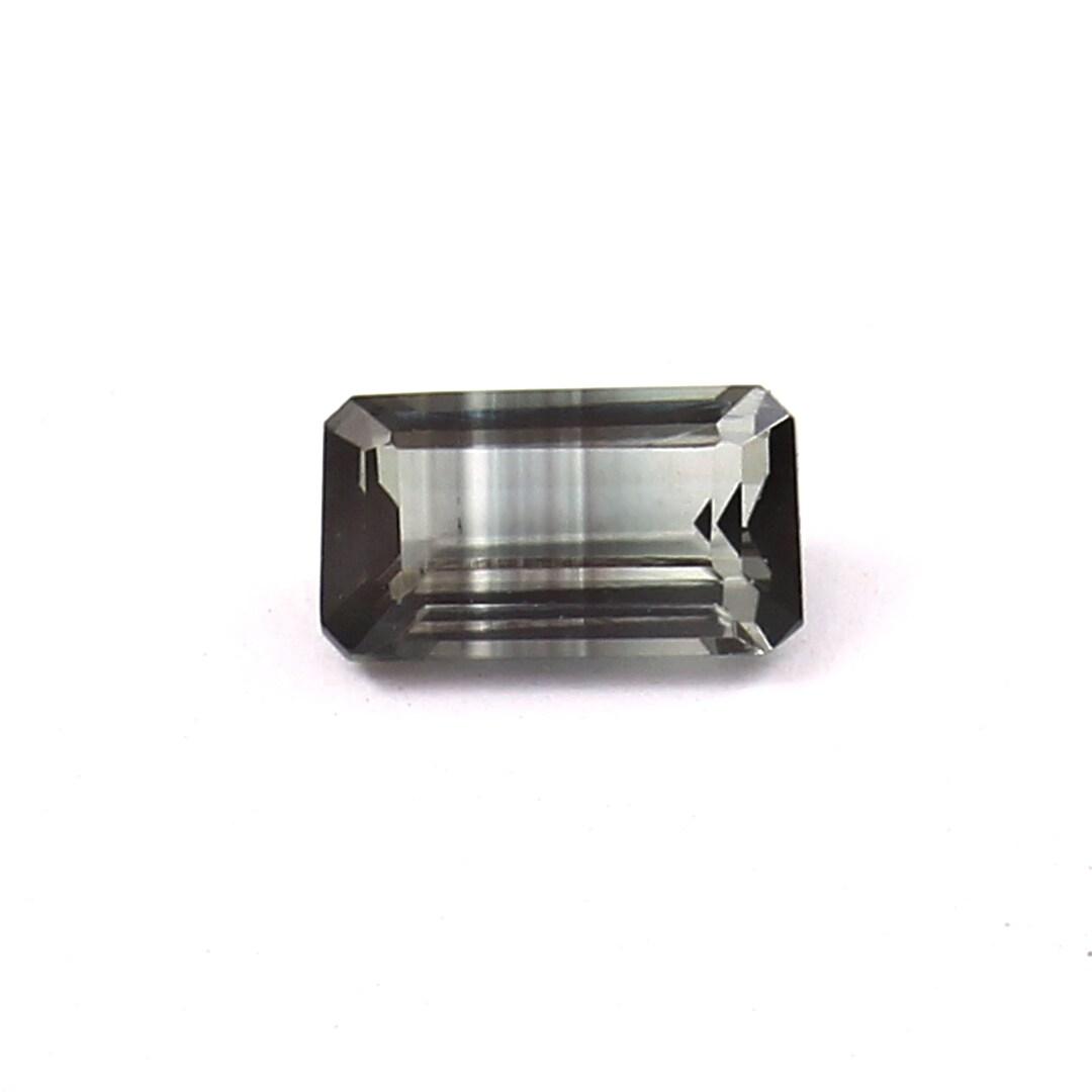 Natural Bi-color Tourmaline Baguette: Black/gray Loose Gemstone - Etsy