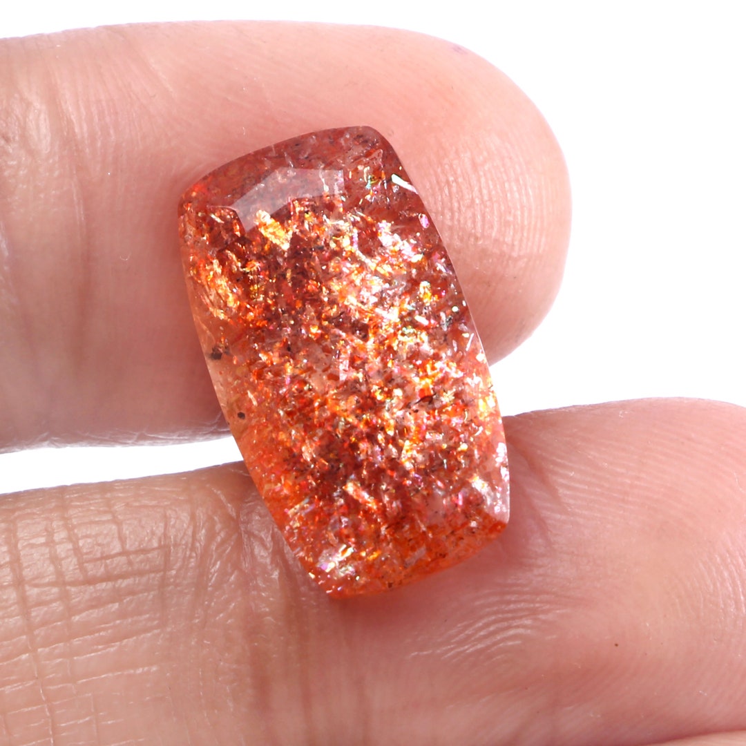Natural Sunstone Baguette Shape 20x11mm Golden Red Sunstone 10.85 Cts ...