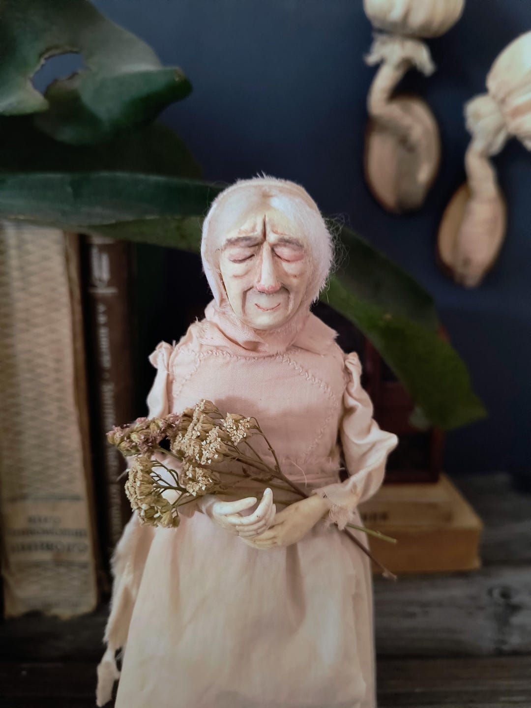 Spirit of Nature Old Woman With Flowers Art Doll - Etsy