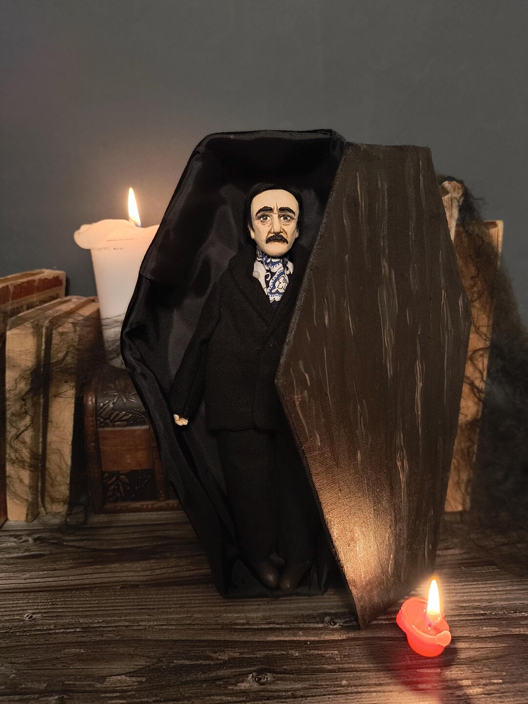 Edgar Allen Poe Art Doll Clay Doll - Etsy