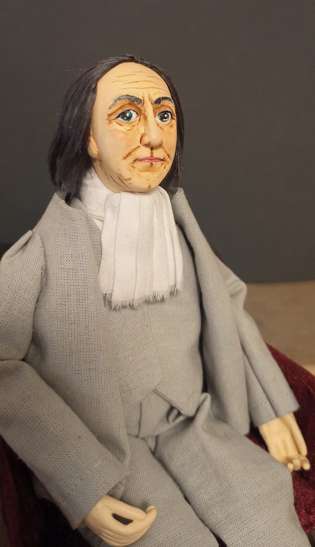 Benjamin Franklin Art Doll Clay Ooak Doll - Etsy