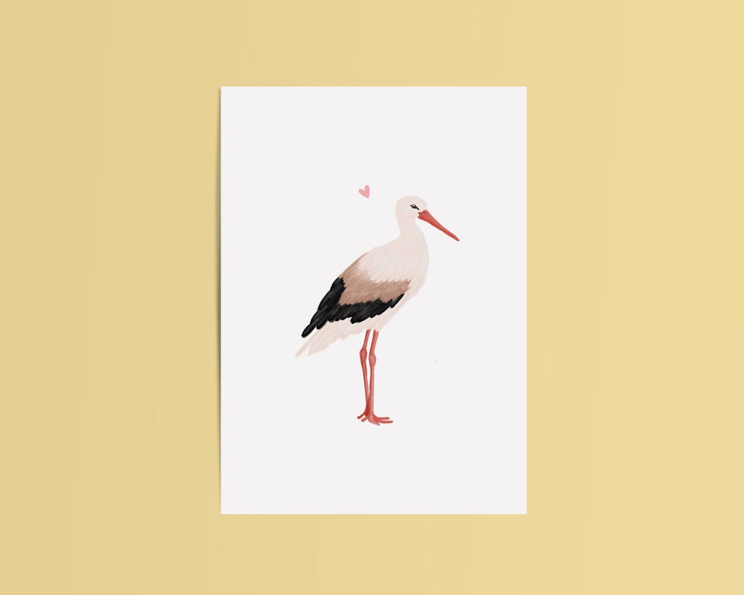 Stork Birth Card Greeting Card With Congratulations: 'congratulations ...