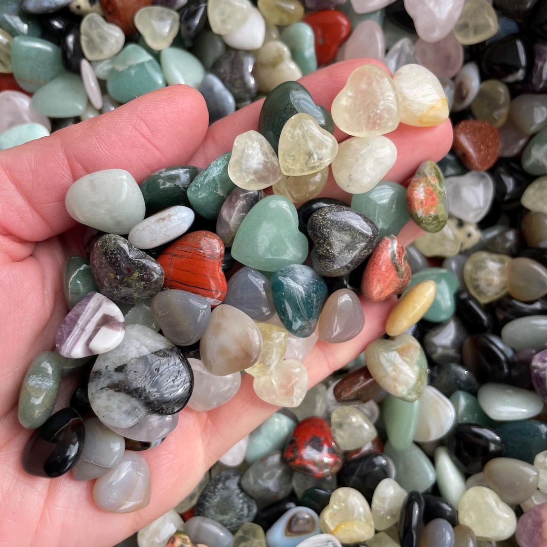 Crystal Heart Confetti | Mystery Gemstone Heart Grab Bag | Assorted ...