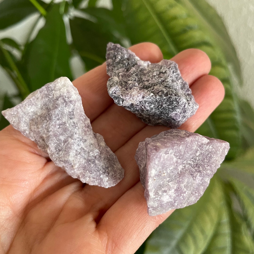 Raw Lepidolite Stone - 1-2 Inch - Rough Lepidolite Crystal for ...