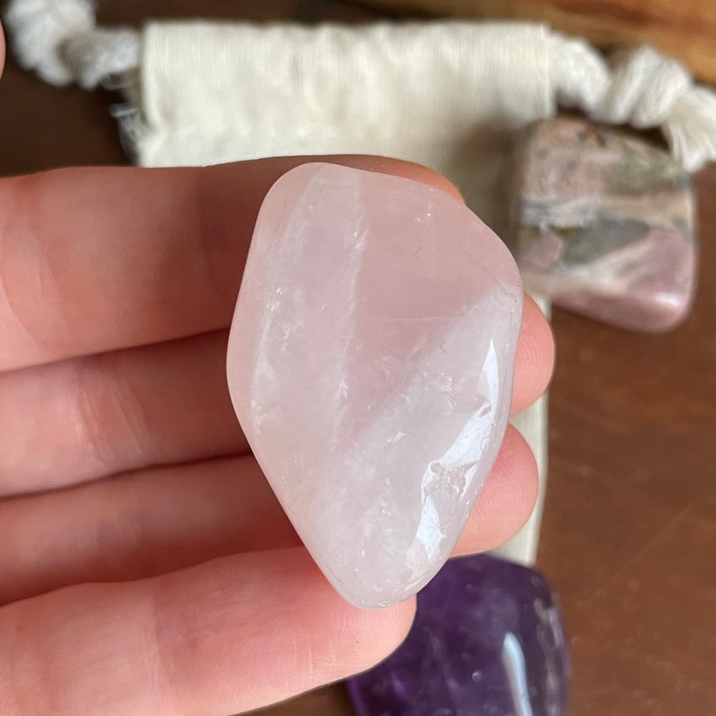 Stress Relief Crystal Set - Amethyst, Rose Quartz, Rainbow Moonstone ...