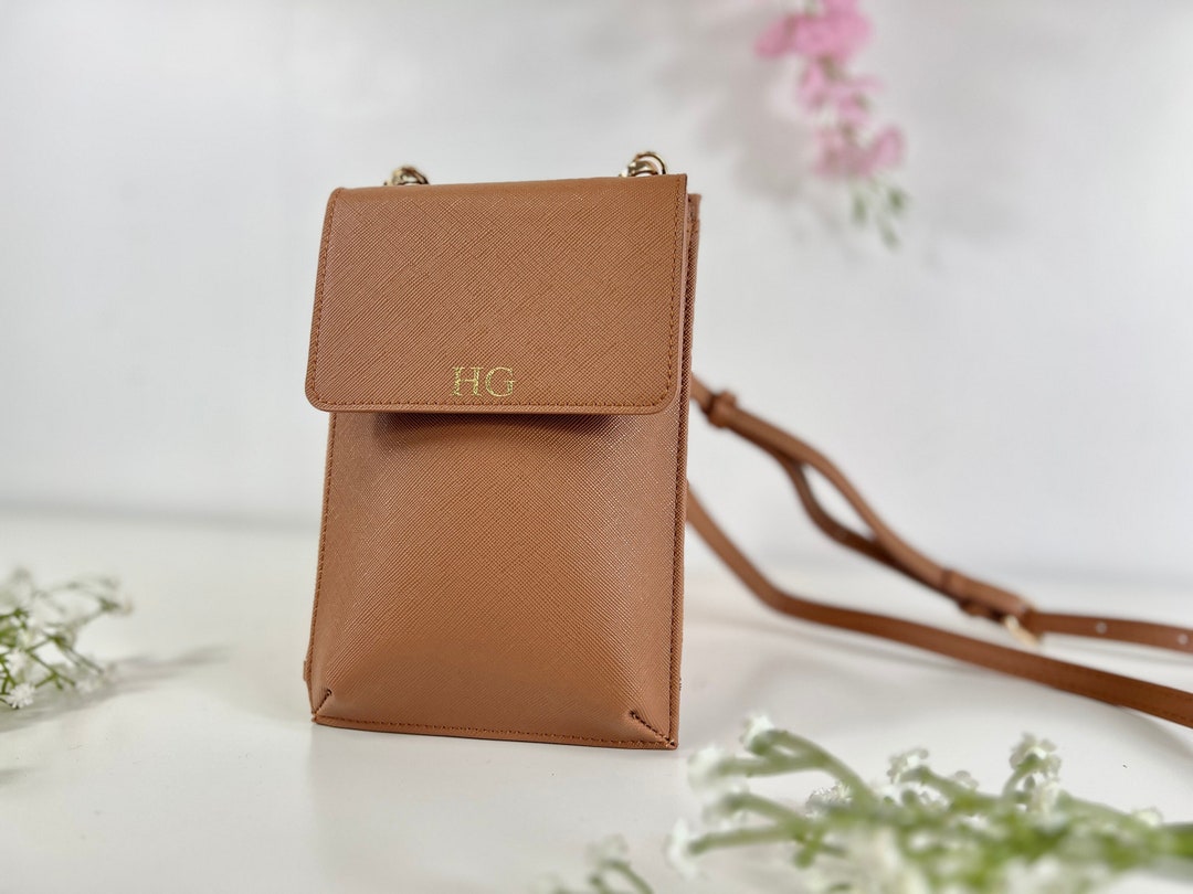 Personalised Crossbody Bag, Custom Phone Holder Over Body Bag, Mothers ...