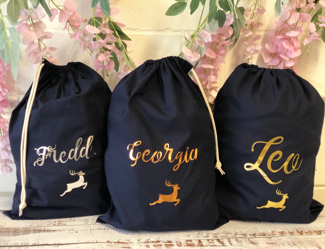 Personalized Santa Sacks | Kids Stockings for Christmas | Xmas Gift ...
