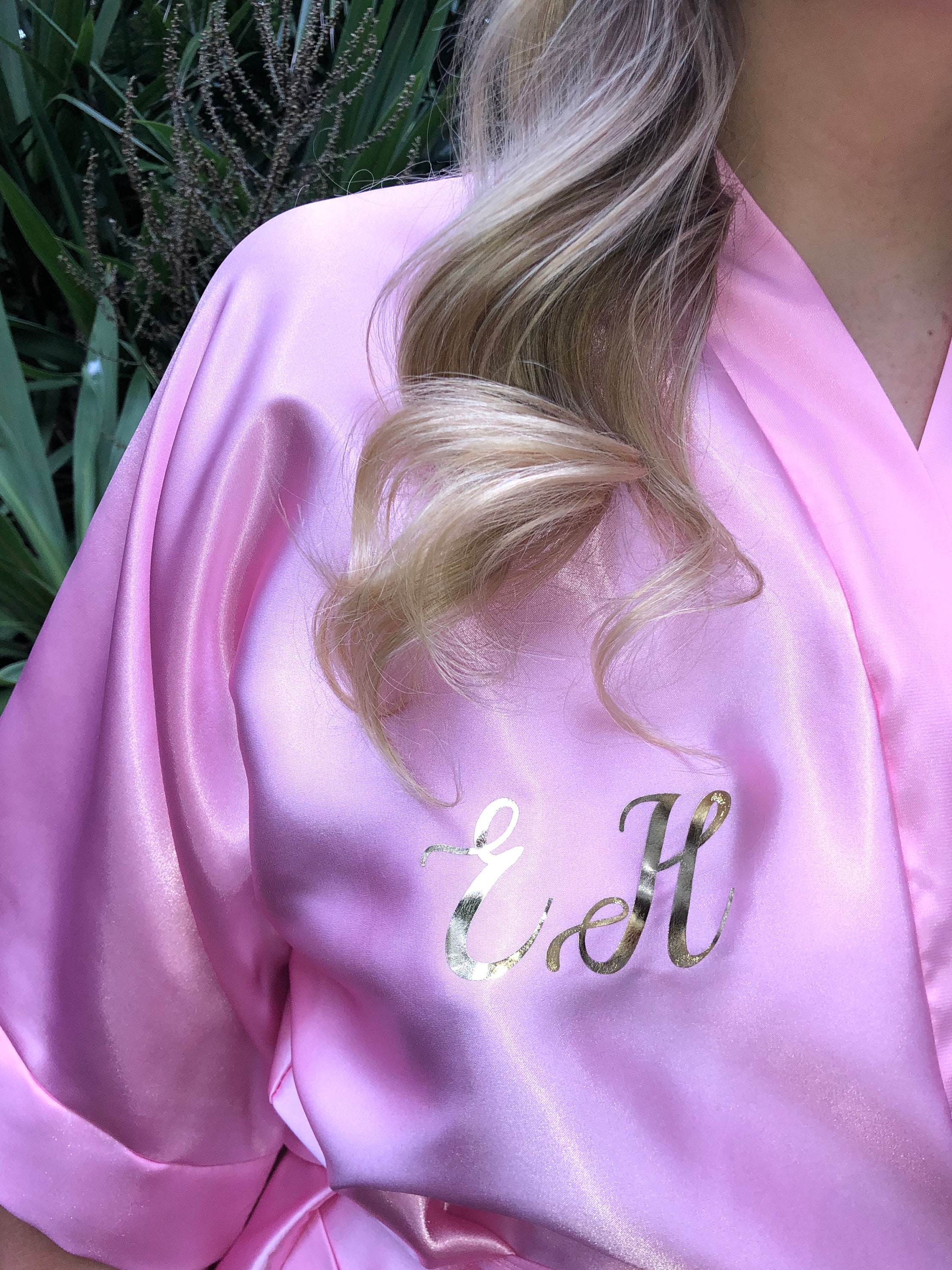 Satin Personalised Robes in Multiple Colours Bridal Party - Etsy