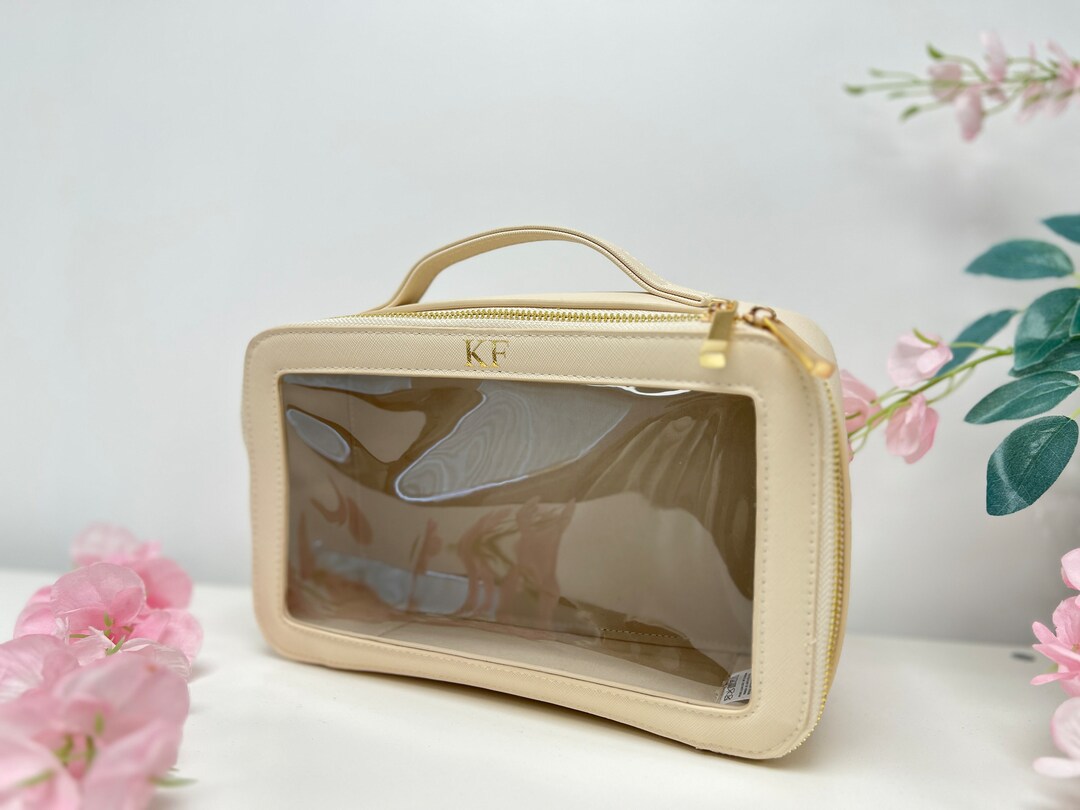 Personalised Travel Vanity Case, Custom Clear Travel Cosmetic Bag ...