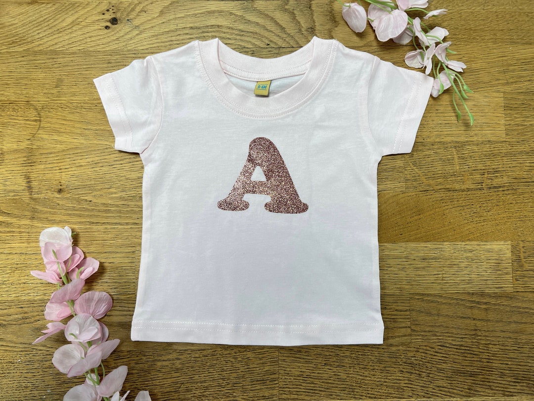 Custom Letter T Shirt for Kids, Alphabet Shirt for Children ...