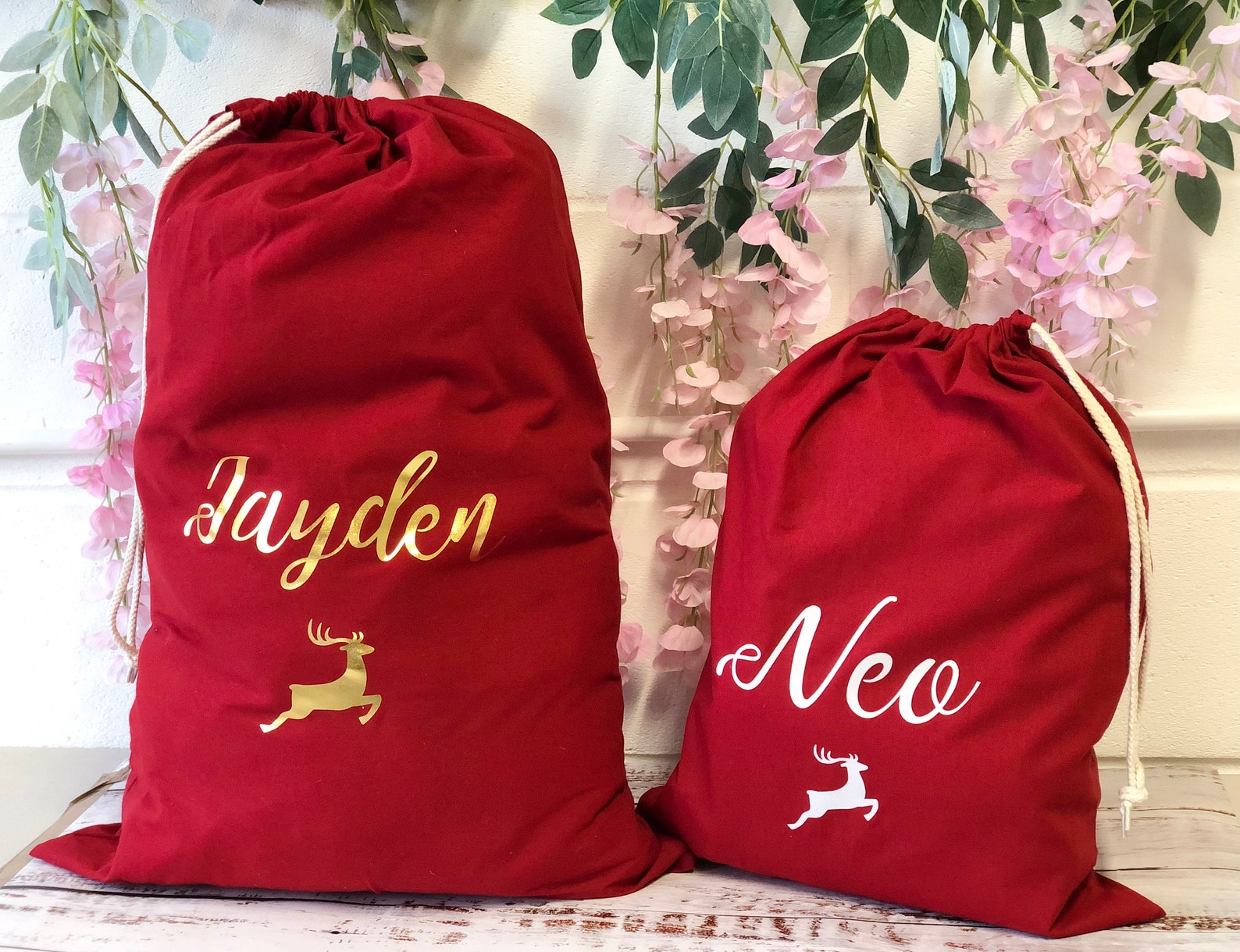Personalised Santa Sacks Stockings for Christmas Kids Gift - Etsy