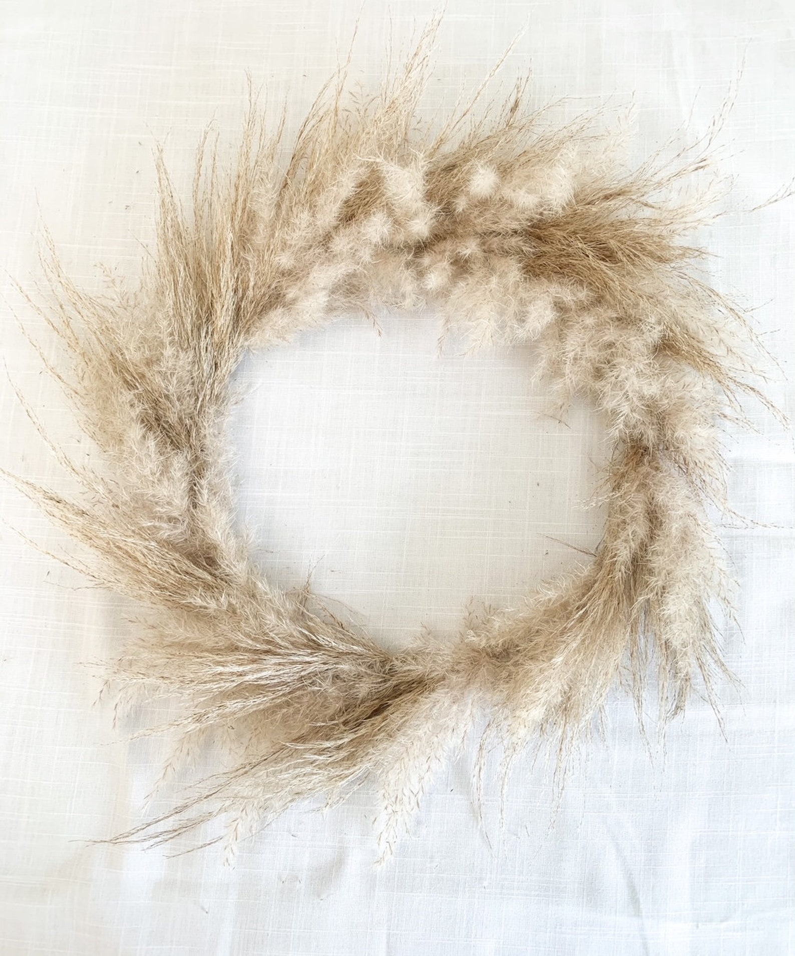 Natural Pampas Grass Wreath - Etsy