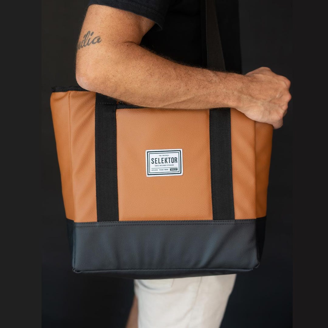 Selektor 12" DJ Record Bag Vegan Leather Caramel Brown - Etsy