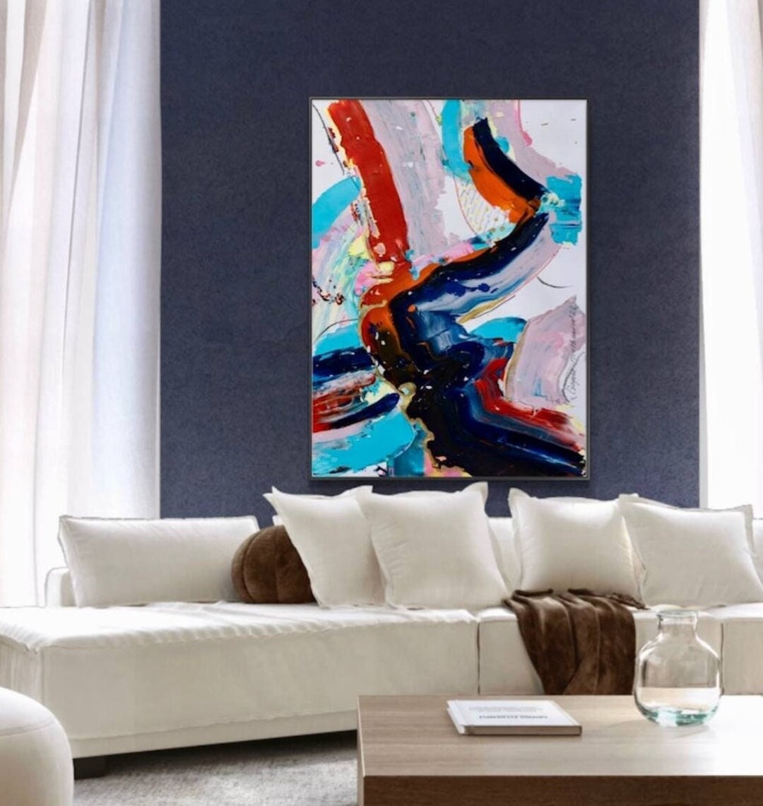 Abstract Painting, Neutral Colors Large Minimalist Abstract Art, Modern ...