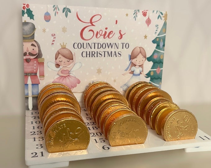 Personalised Advent Calendar | Christmas Countdown | Chocolate Coins ...
