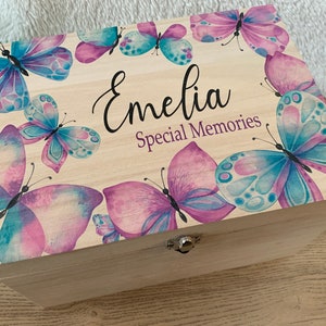 Butterfly Memory Box, Keepsake Box, Children, New Baby Gift ...