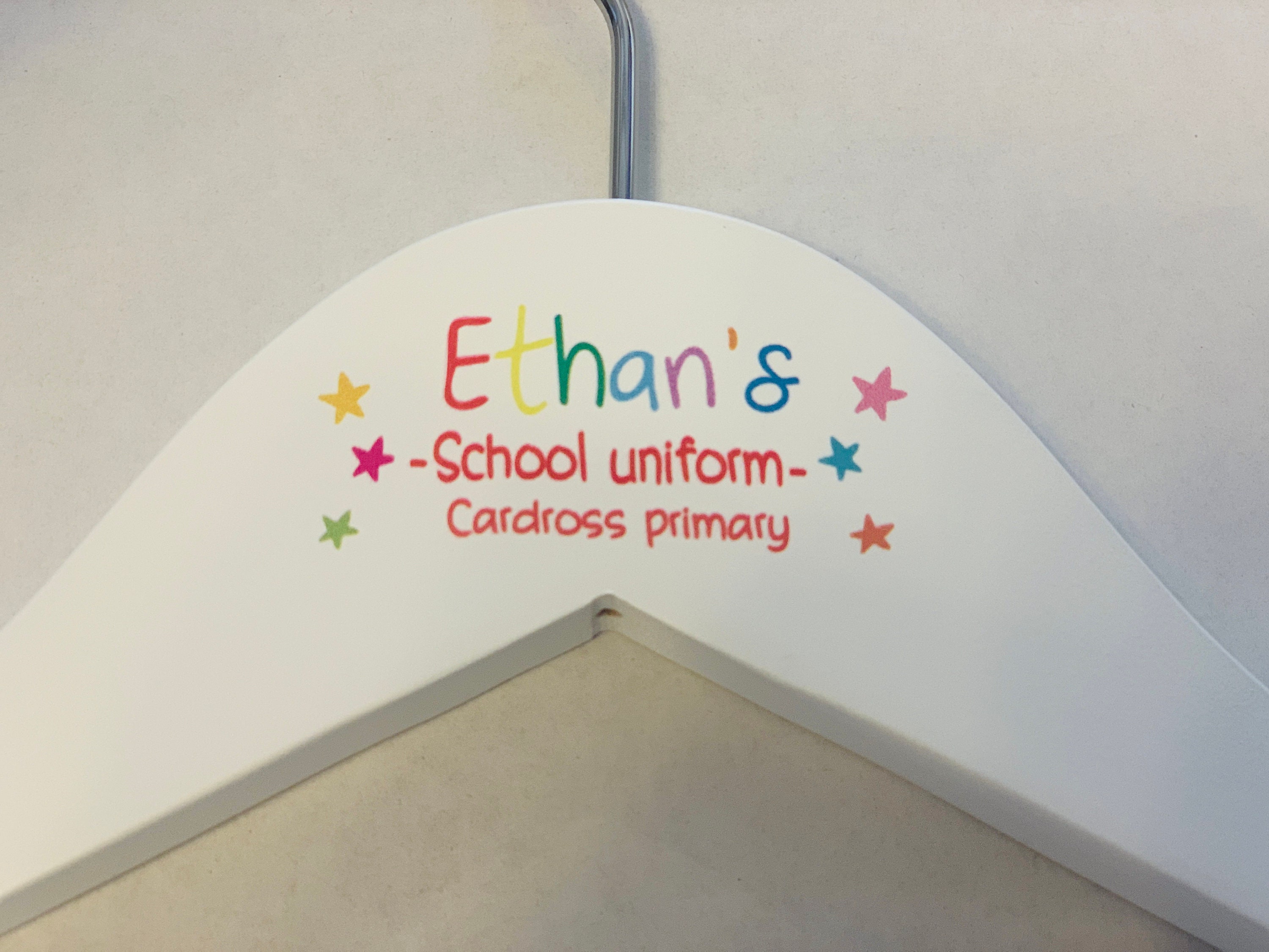 Personalised School Uniform Hanger, Starting School, Coat Hanger ...