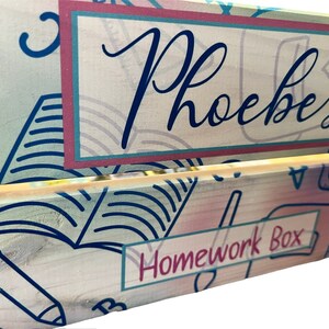 Personalised School Crate, Homework Box, Keepsake Crate, School Gift ...