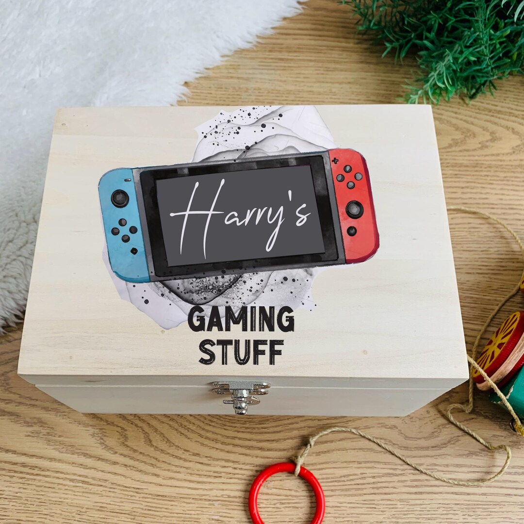 Gaming Box, Personalised Keepsake Box, Console Accessories, Teenage ...