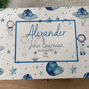Baby Memory Box, Personalised Keepsake Box, Christening Gift, New Baby ...