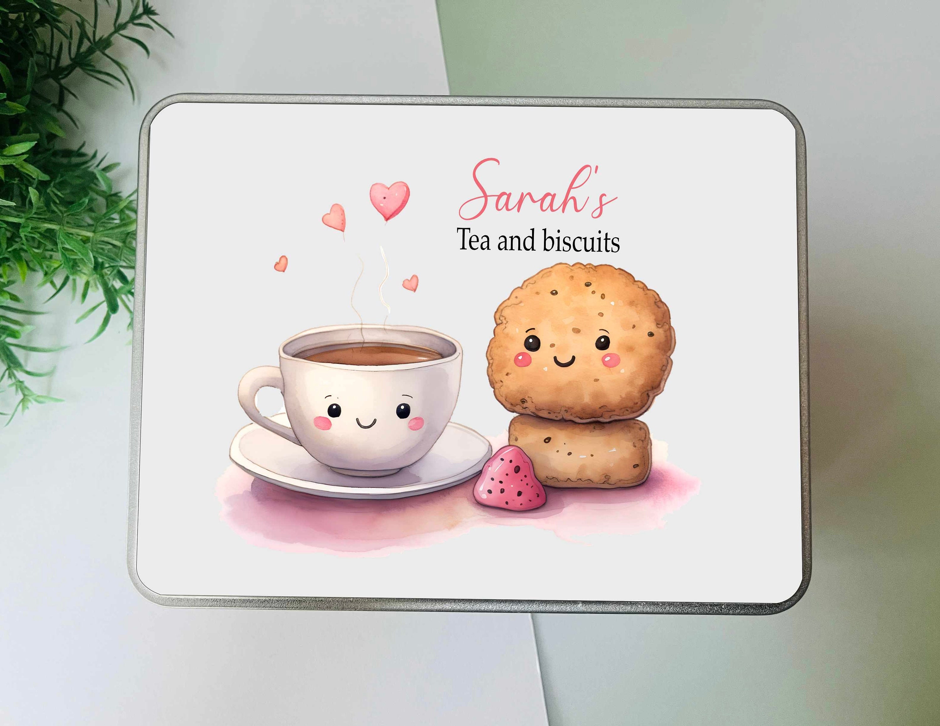 Personalised Tea Bag Biscuit Tin, Treat, Girlfriend, Gift for Her, Him ...