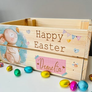 Personalised Easter Box, Crate, Sweets, Gift, Kids Present, Easter Eggs ...