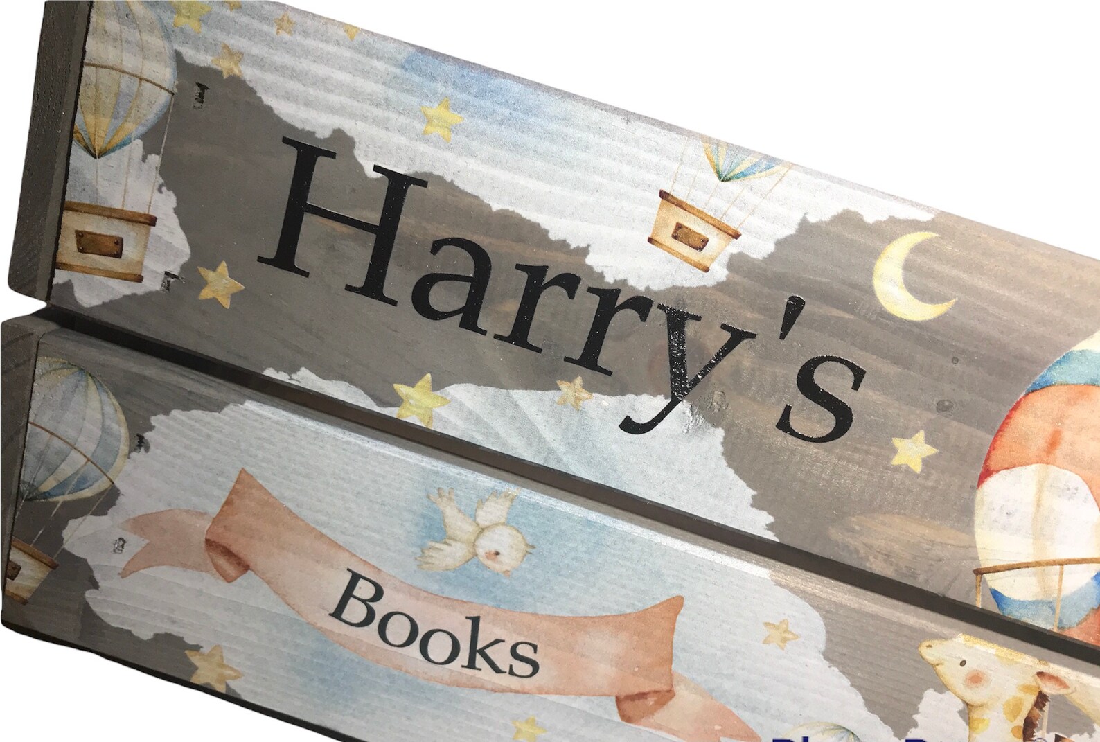 Personalised Wooden Book Crate Toy Crate Teddy Crate Baby - Etsy