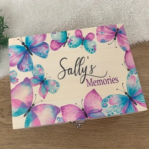 Butterfly Memory Box, Keepsake Box, Children, New Baby Gift ...