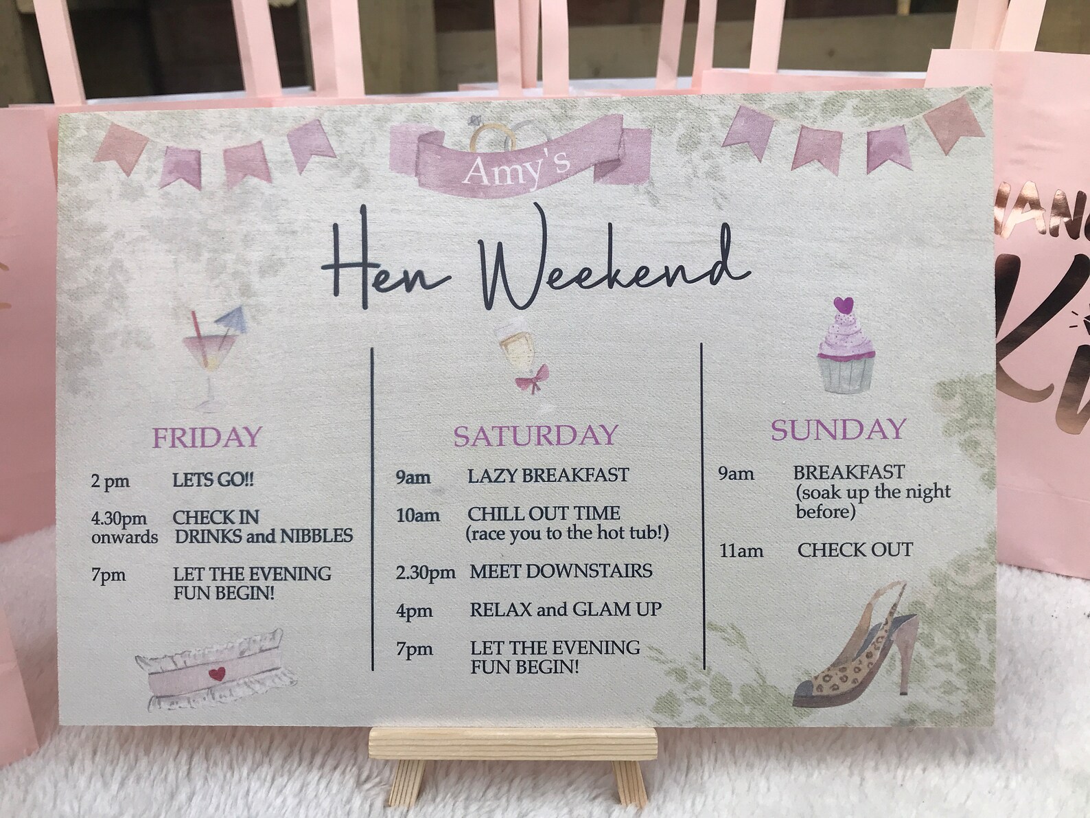 Hen Party Welcome Sign and Easel Stag Do Welcome Sign Hen - Etsy UK