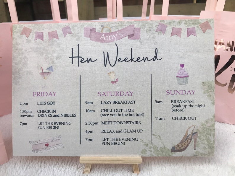 Hen Party Welcome Sign and Easel Stag Do Welcome Sign Hen - Etsy UK