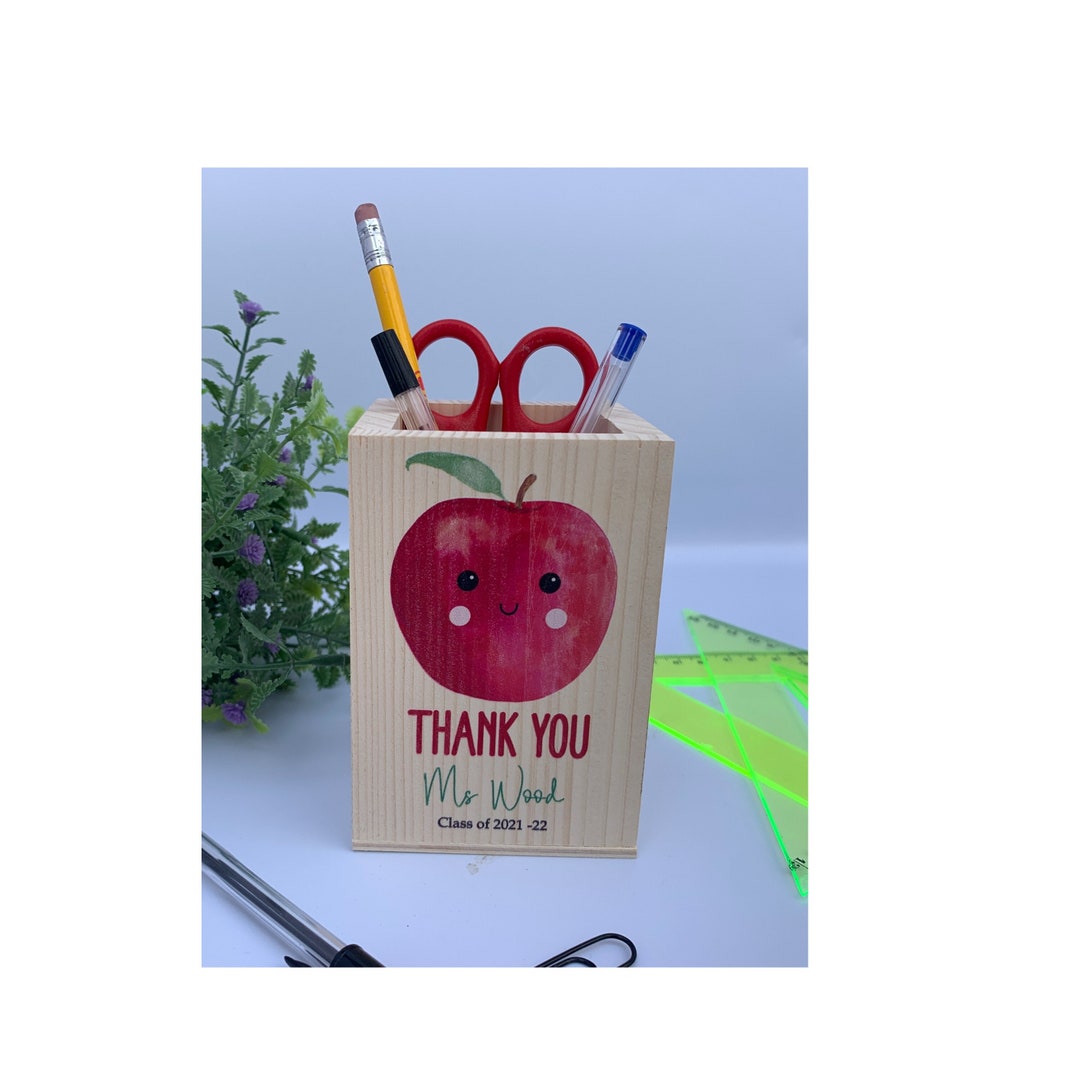 Personalised Teacher Pencil Pot, Thank You Gift, Stationary, Classroom ...